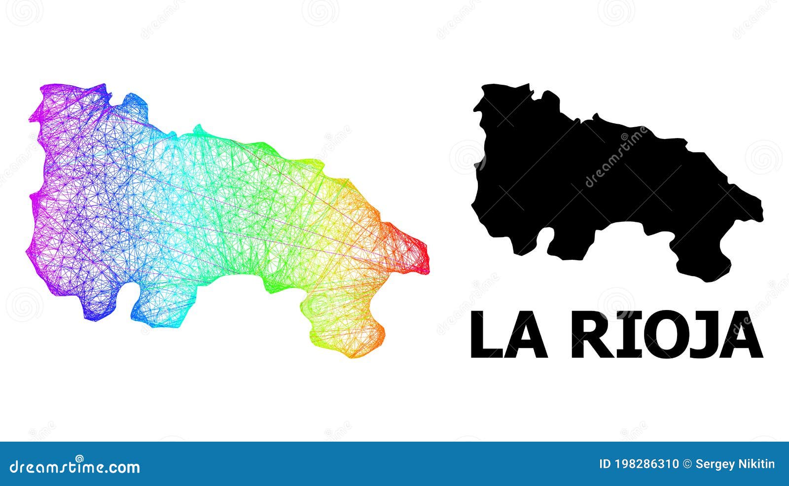Net Map of La Rioja Spanish Province with Spectral Gradient Stock ...