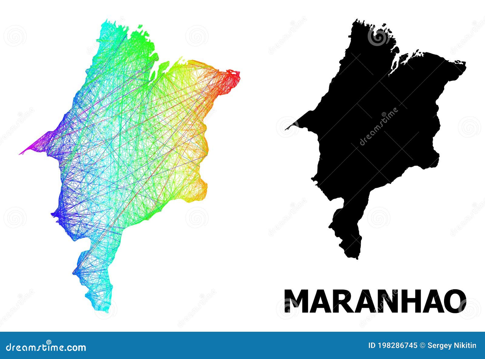 Maranhao State Silhouette Maps Royalty-Free Stock Photography ...