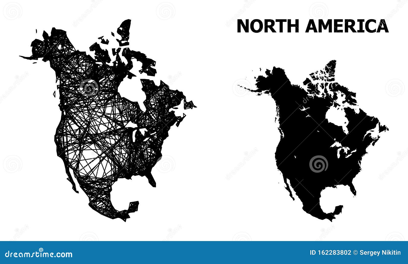 Net Map of North America stock illustration. Illustration of frame ...