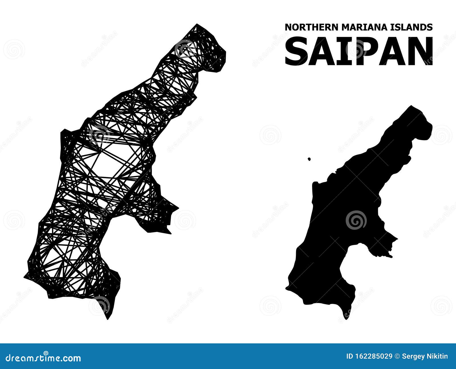 Net Map of Saipan Island stock illustration. Illustration of contour ...