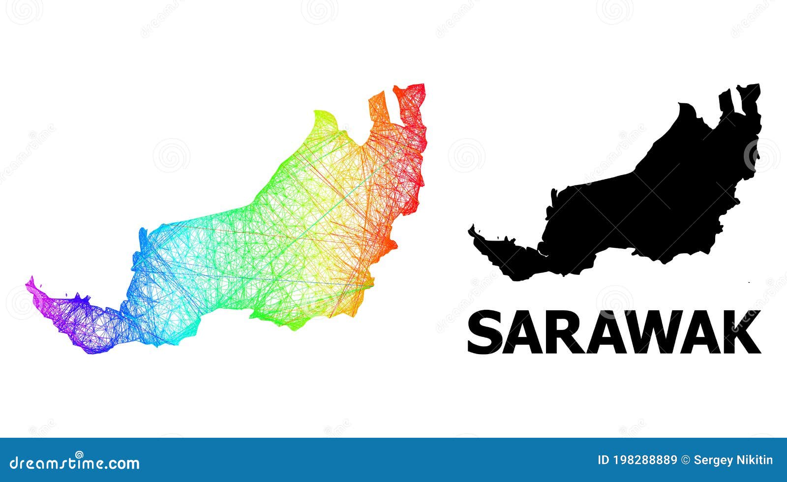 Sarawak Map Vector | CartoonDealer.com #131508906