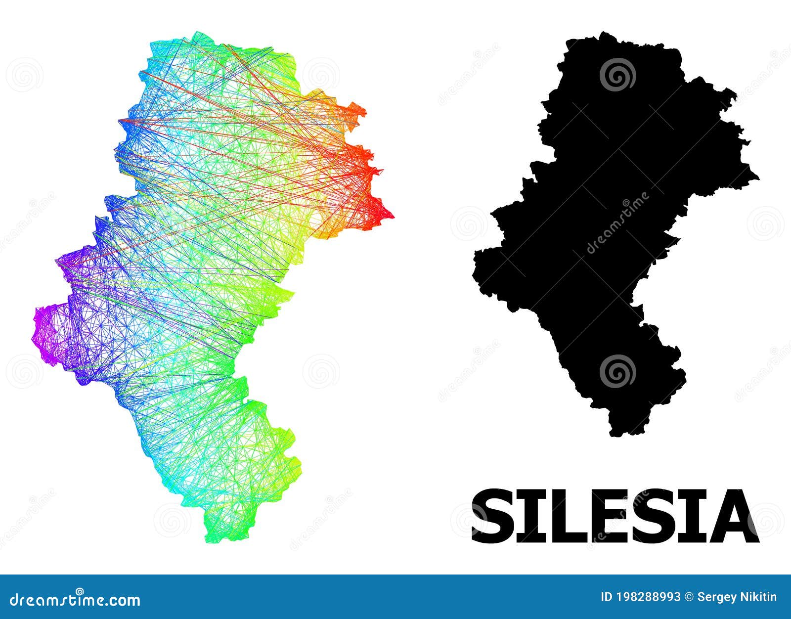 Map Of Silesia Province - Dotted Collage With Stencil Cartoon Vector ...