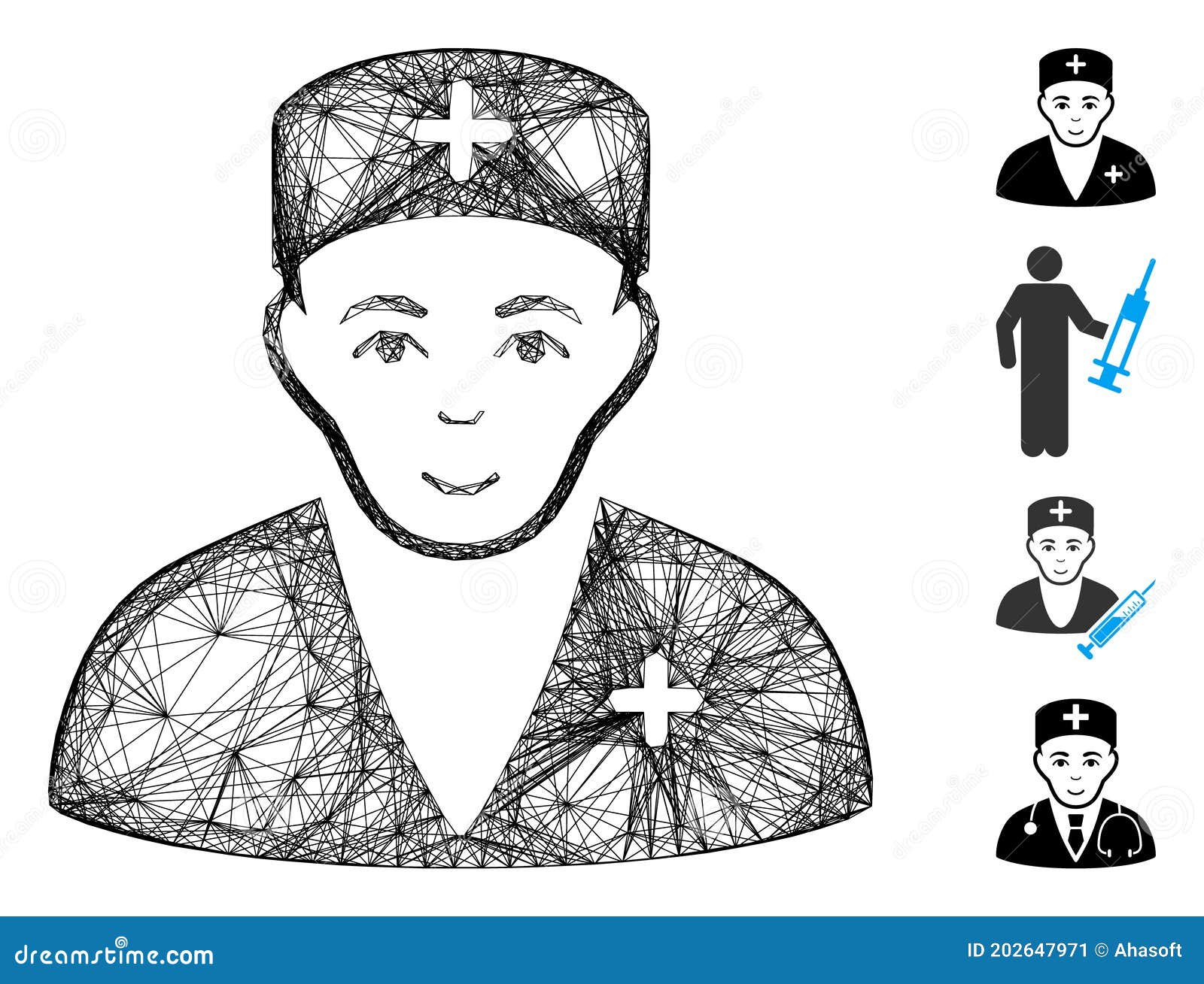 Net Medic Vector Mesh stock vector. Illustration of connection - 202647971