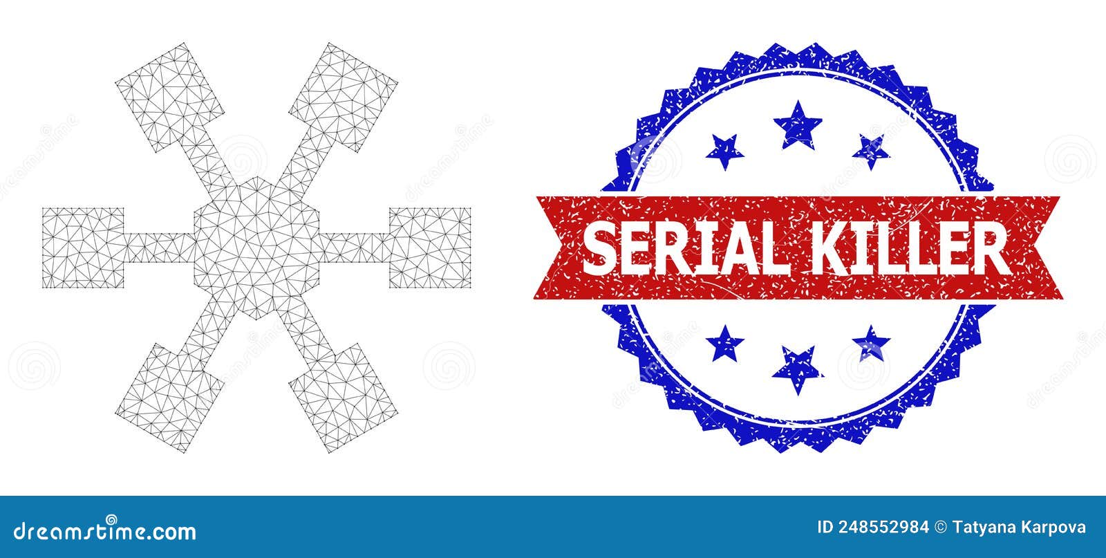 Unclean Bicolor Serial Killer Watermark and Node Links Web Mesh Icon ...