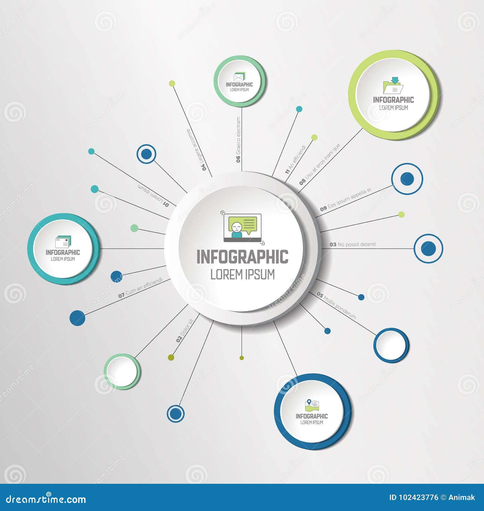 Net, Molecule Structure with Circles. Stock Vector - Illustration of ...