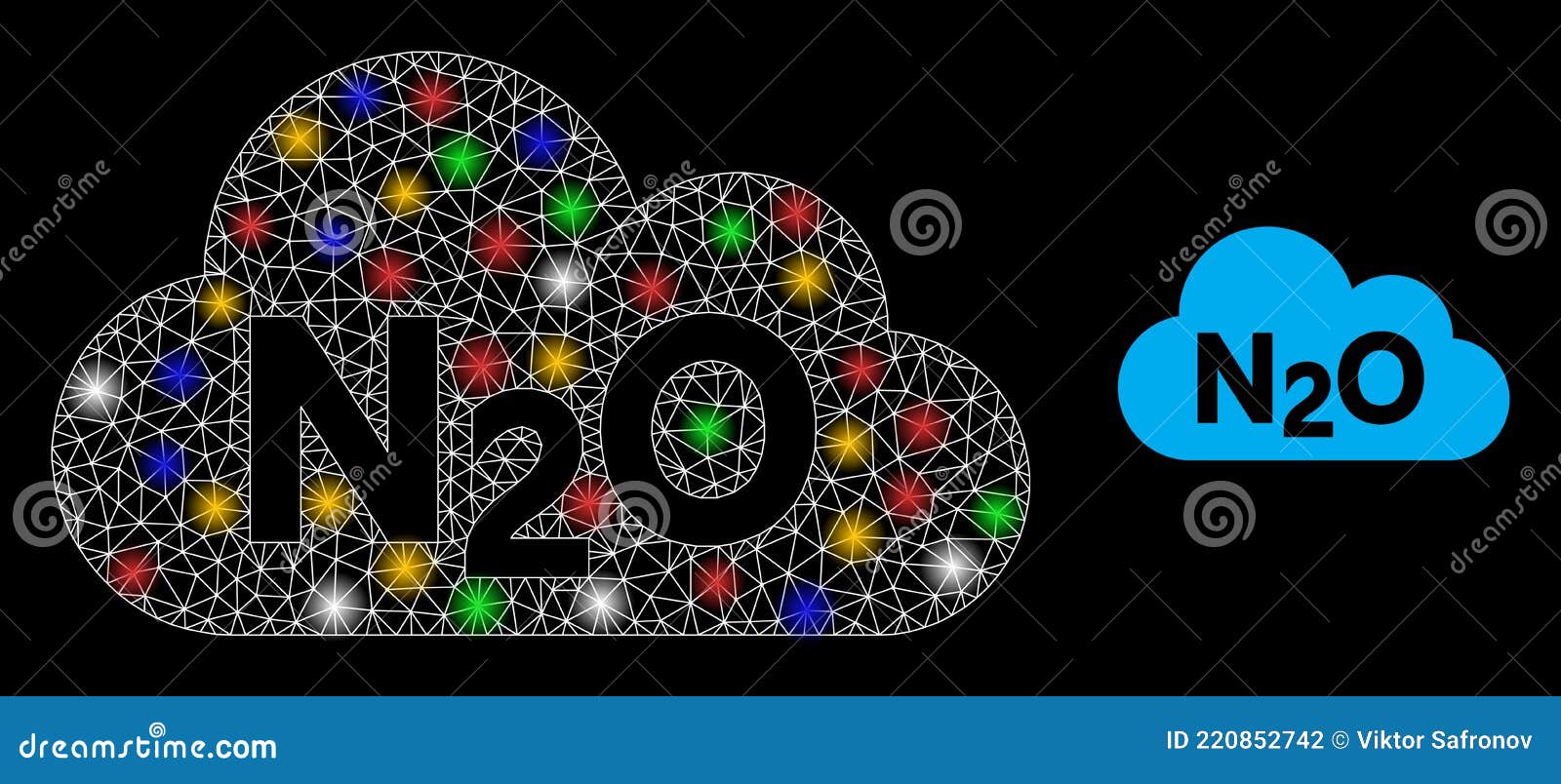 Nitrous Oxide (NOS, Laughing Gas, N2O) Molecule, 3D Rendering. Used In ...