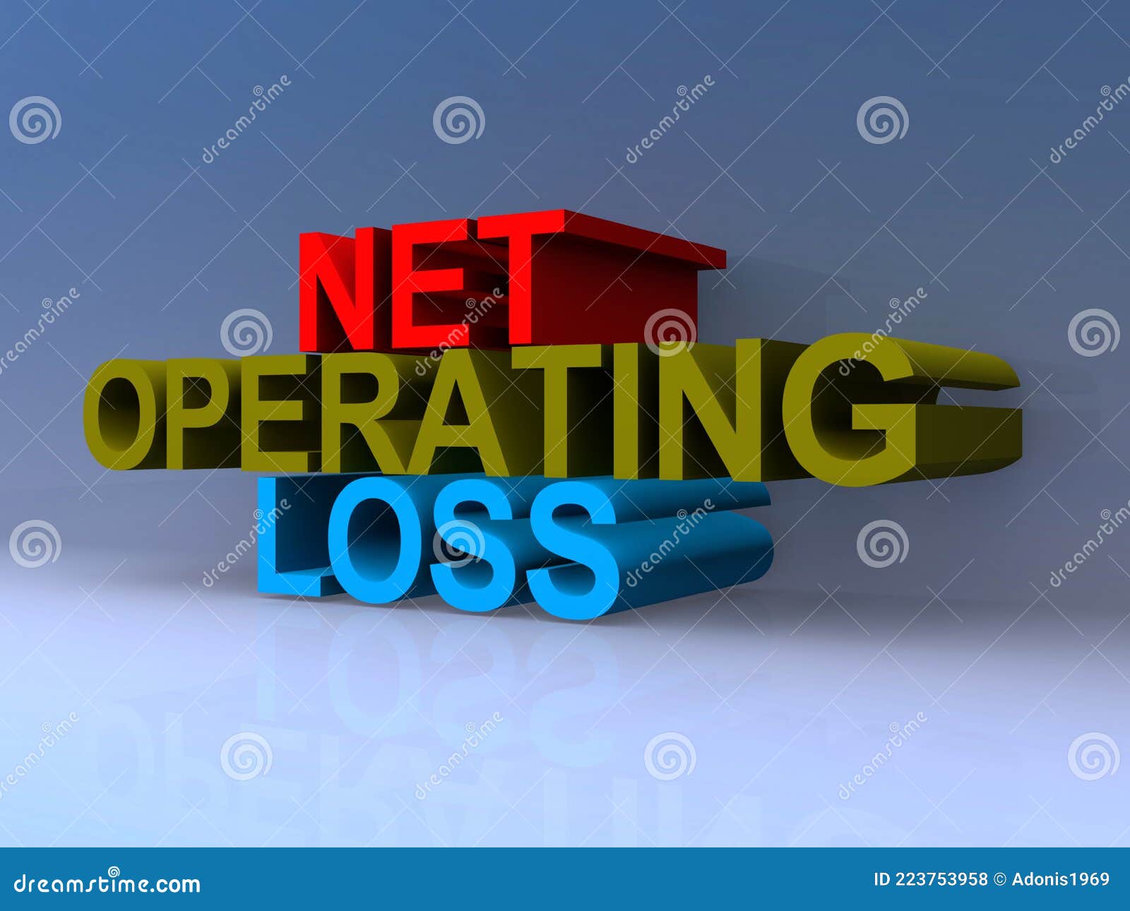 Net operating loss on blue stock illustration. Illustration of concept ...