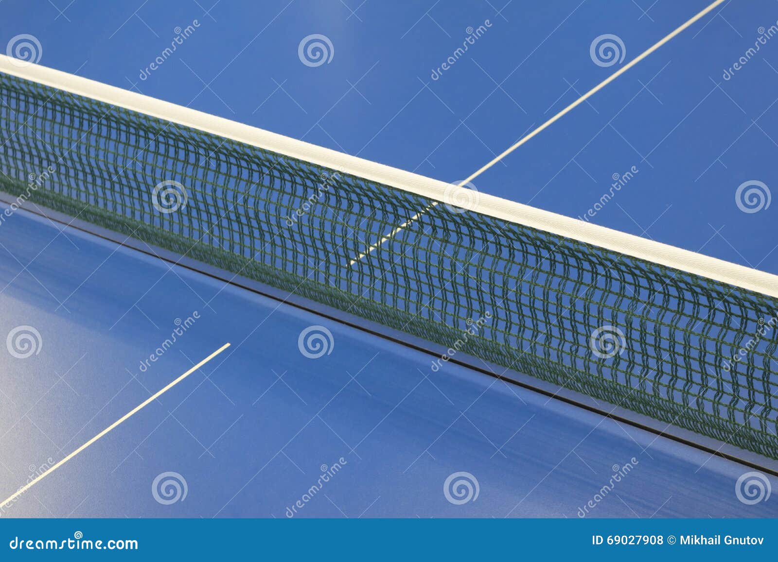 Net for Pingpong and Blue Tennis Table Stock Photo - Image of table ...