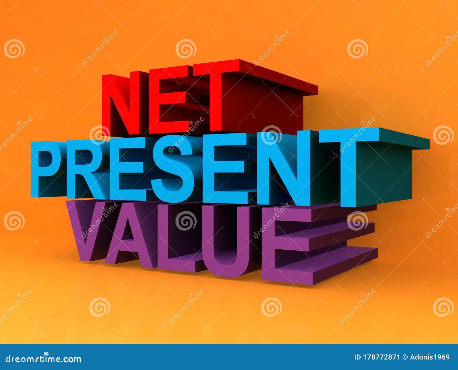 Net present value stock illustration. Illustration of infographic ...