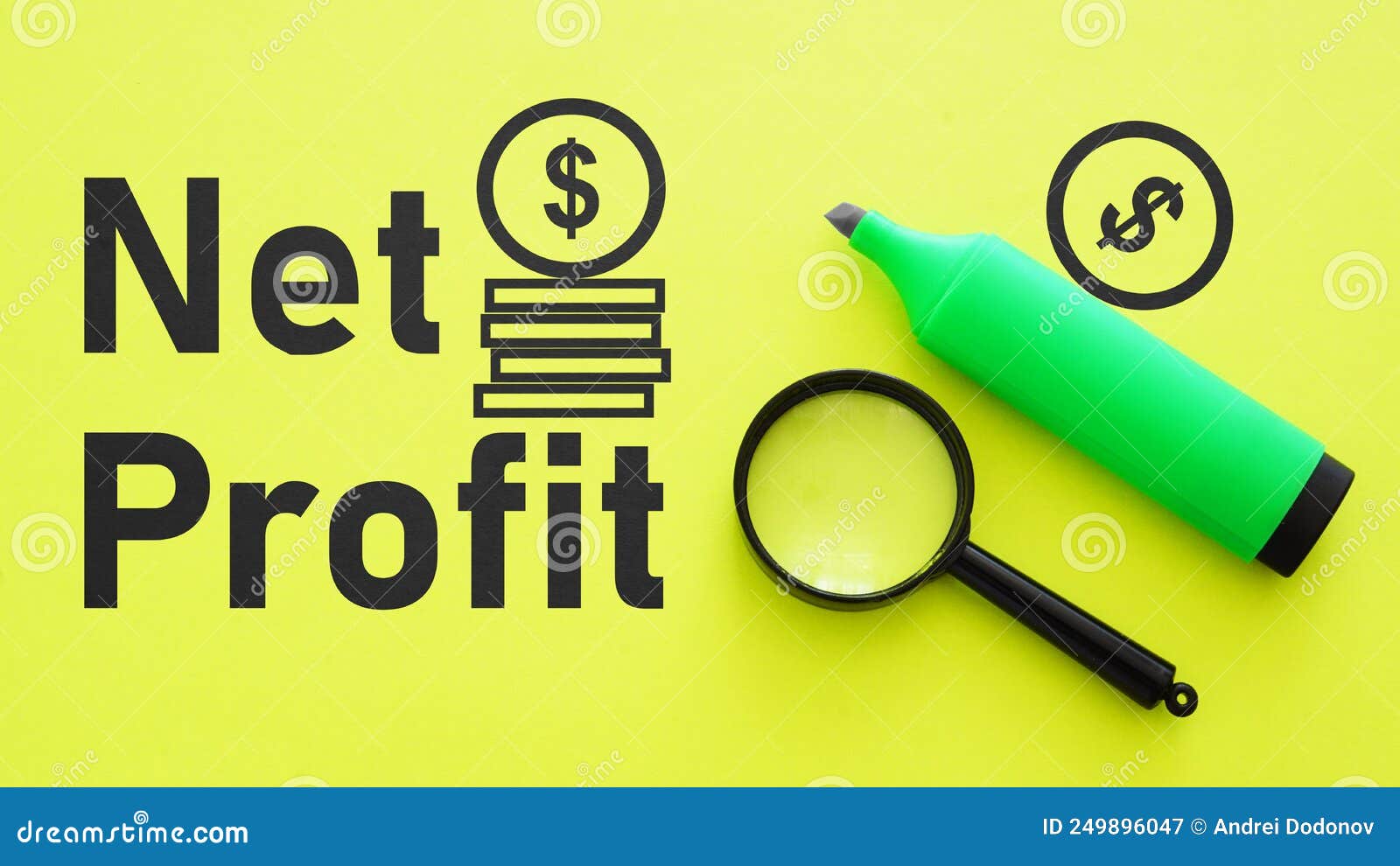 Net Profit is Shown Using the Text Stock Image - Image of result ...