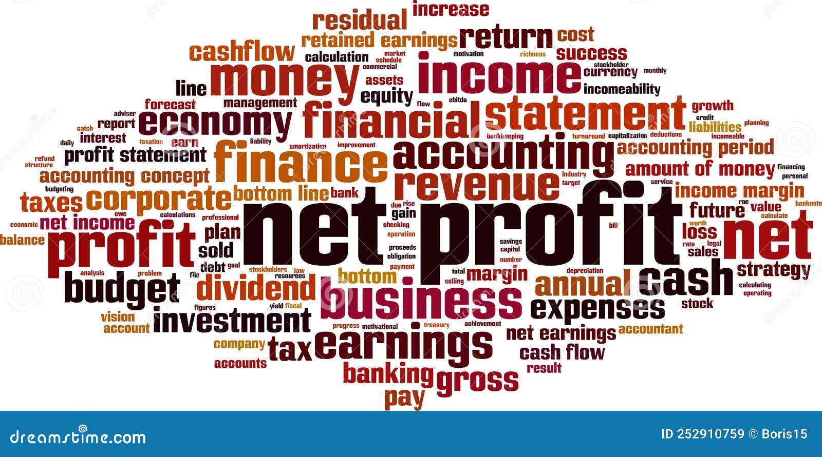 Net profit word cloud stock vector. Illustration of amount - 252910759
