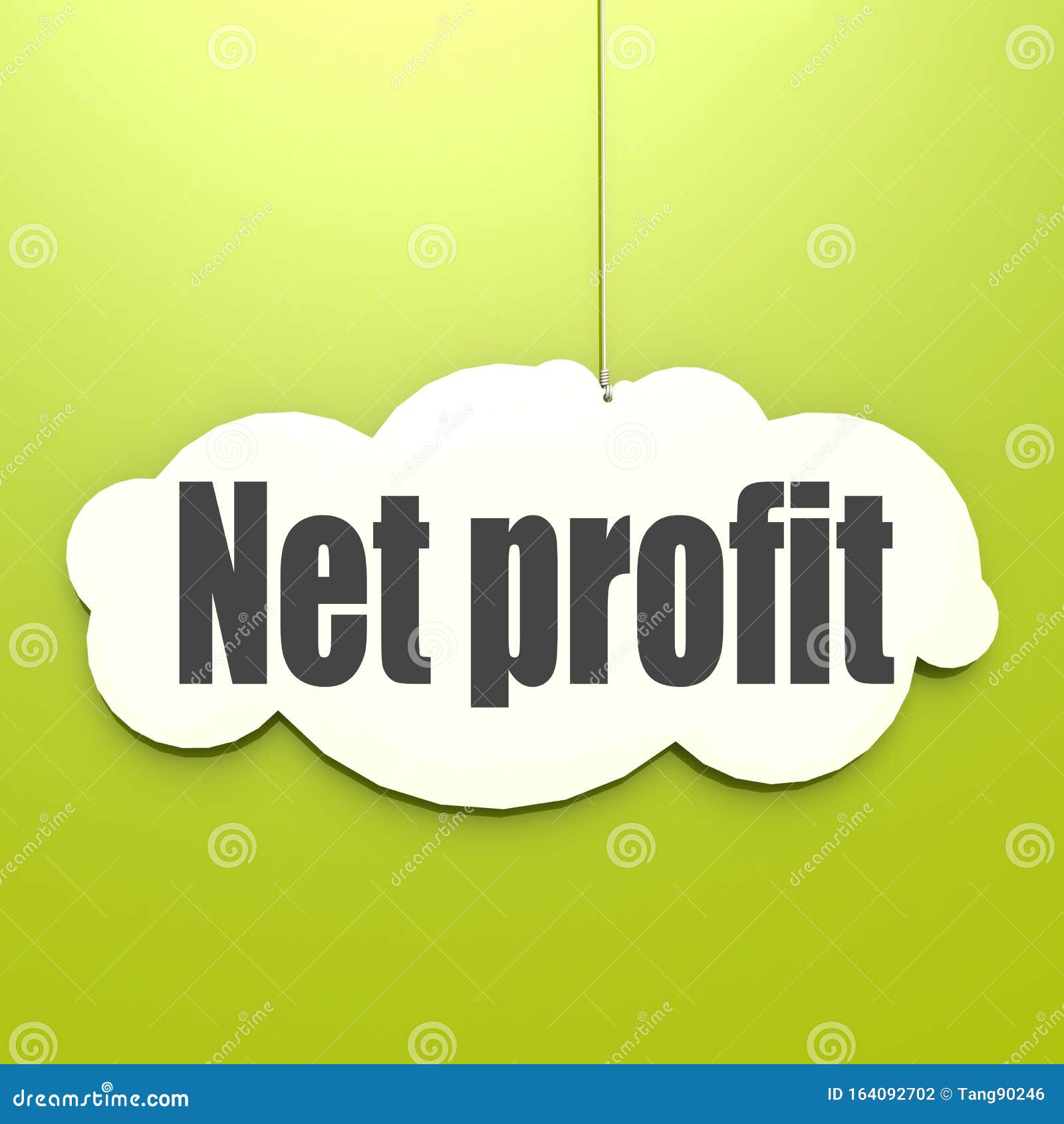 Net Profit Word on White Cloud Stock Illustration - Illustration of ...