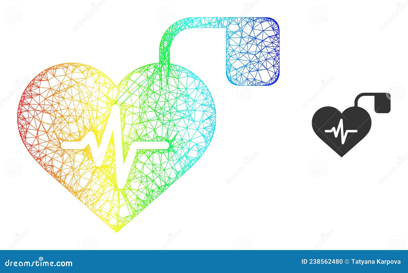 Pulse Pacemaker Icon Round Bubble Collage Cartoon Vector ...