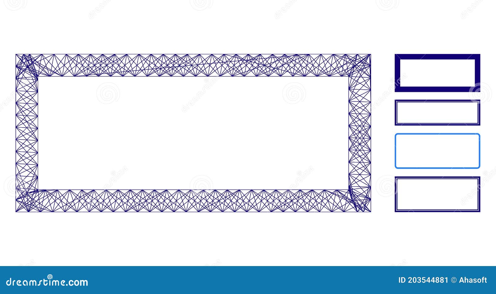 Net Rectangle Frame Vector Mesh Stock Illustration - Illustration of ...