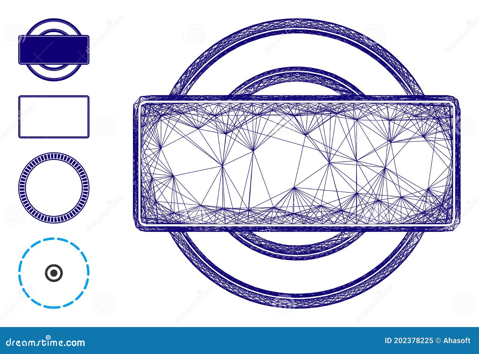 Net Round and Rectangle Frame Vector Mesh Stock Vector - Illustration ...
