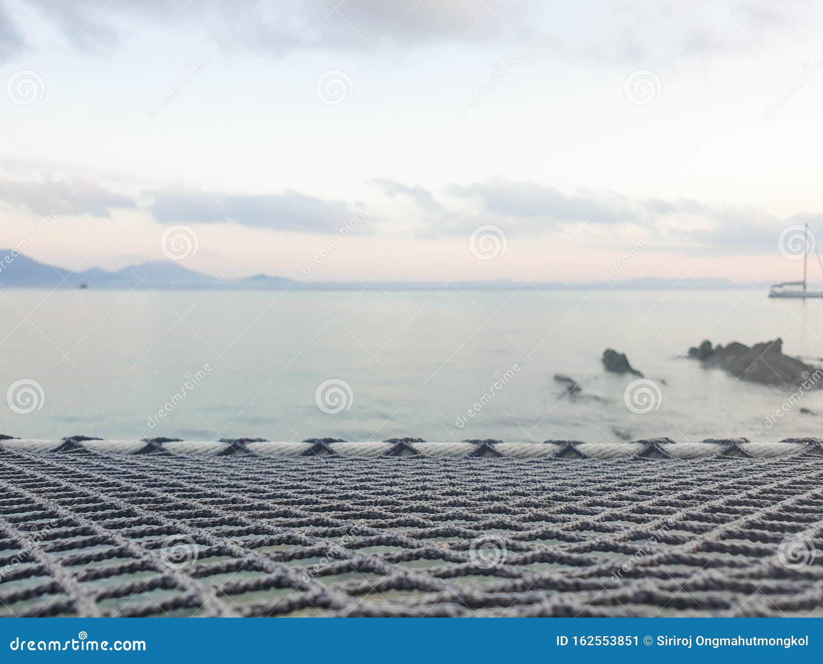 Net and sea stock image. Image of pier, scene, deck - 162553851