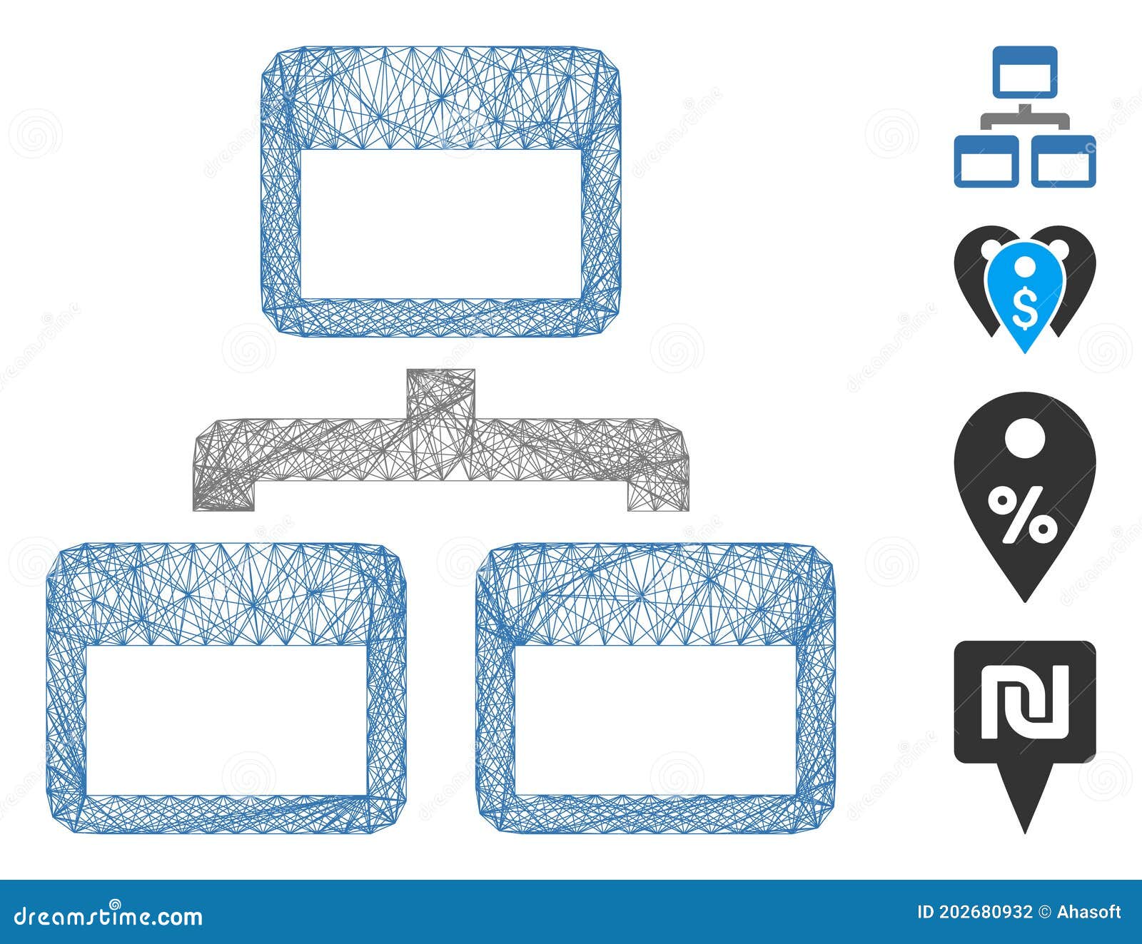 Net Site Map Vector Mesh stock vector. Illustration of page - 202680932