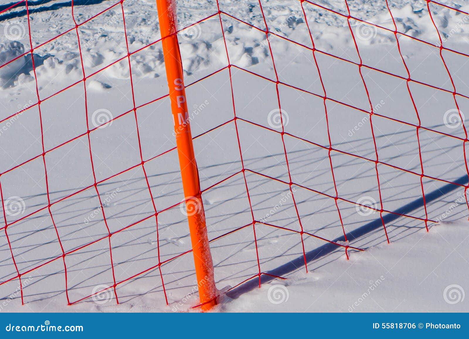 Net in snow stock photo. Image of mountains, orange, sunny - 55818706