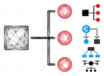 Net Structure Diagram Vector Mesh Stock Illustration - Illustration of ...