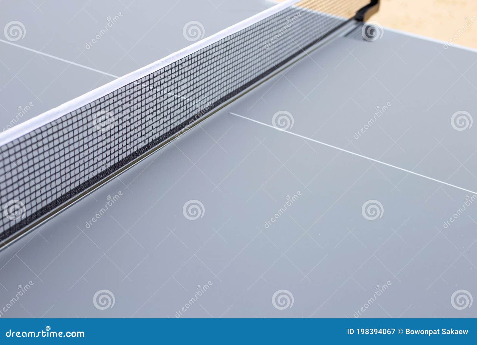 Net of Table Tennis Ping Pong on Grey Background Stock Image - Image of ...
