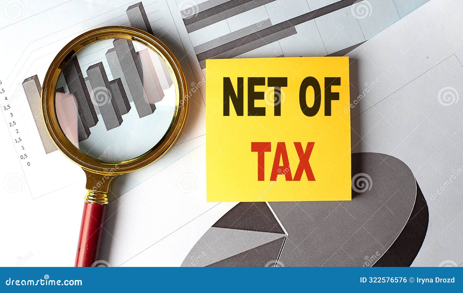 NET of TAX Text on Sticky on Chart Background Stock Photo - Image of ...