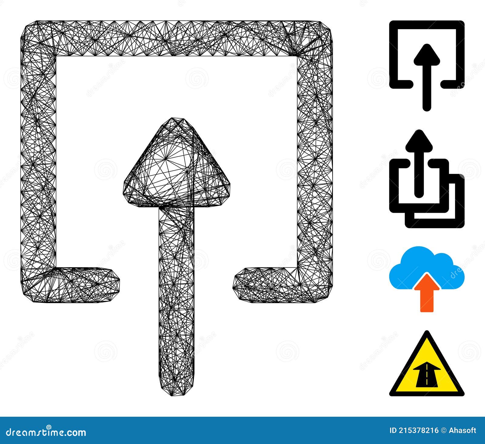 Net Upload Vector Mesh stock vector. Illustration of move - 215378216