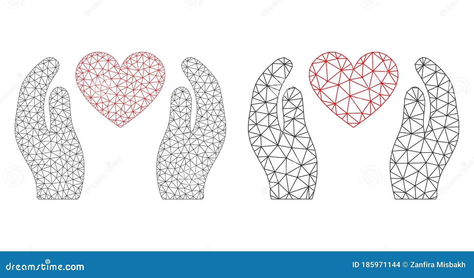 Love Heart Care Hands Icon - Vector Triangle Mesh Stock Vector ... Love Heart Care Hands Icon - Vector Triangle Mesh Stock Vector ...