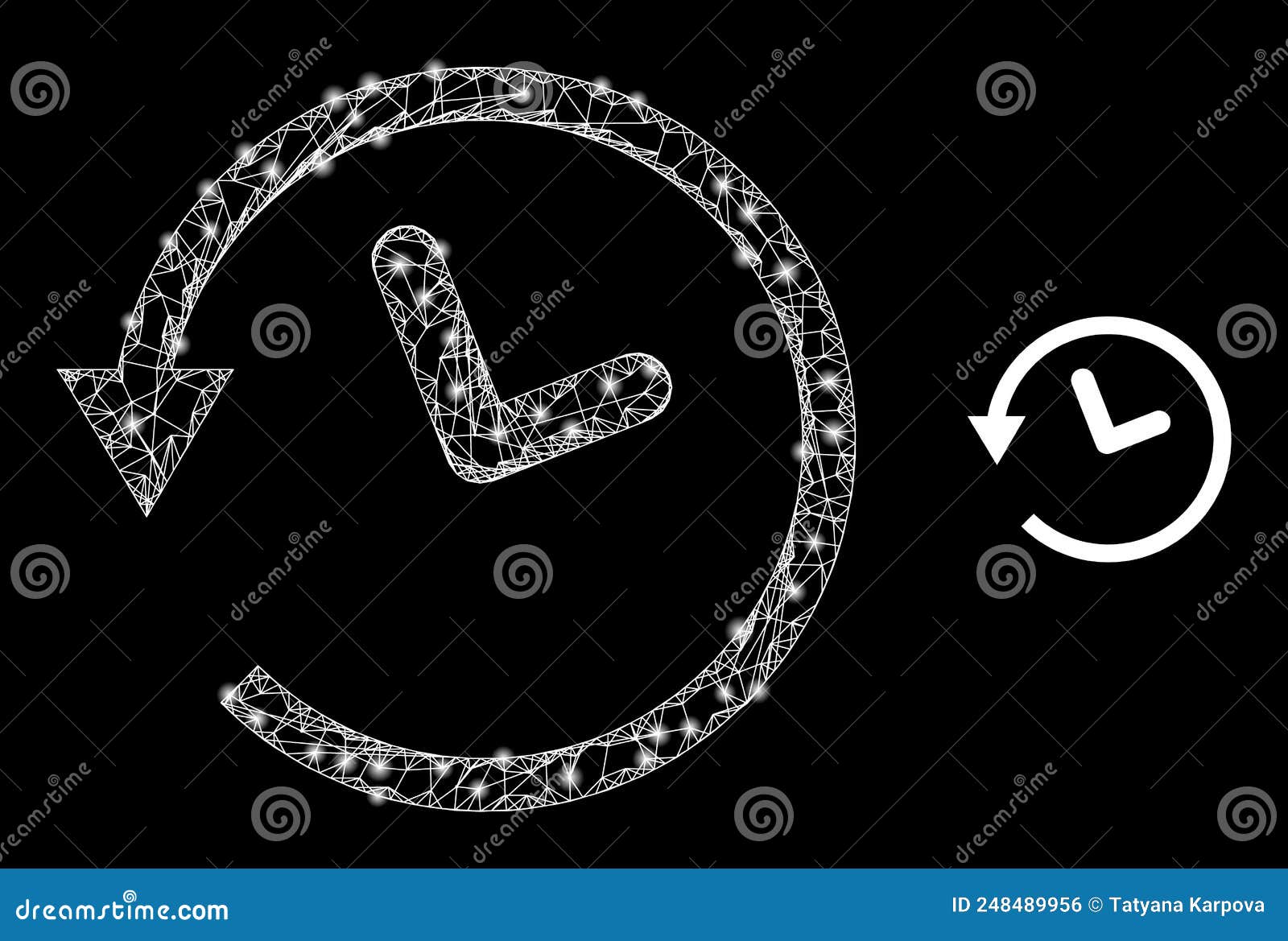 Net Wayback Machine Mesh Icon with Glare Lightspots Stock Vector ...