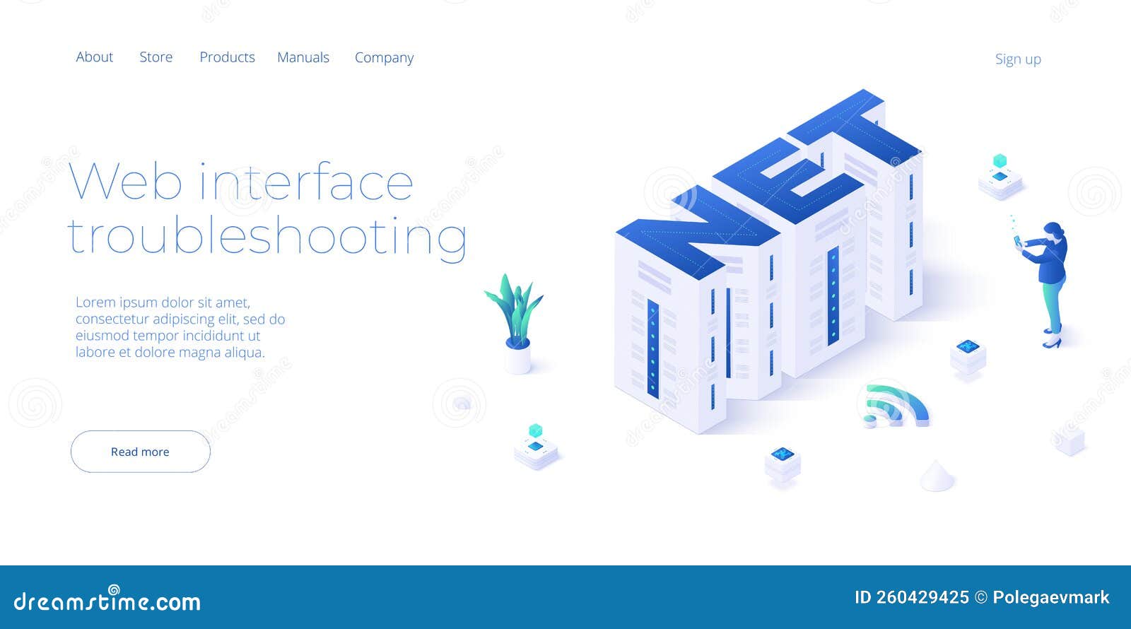 Net Word As Concept for Internet in Isometric Vector Design. Computer ...