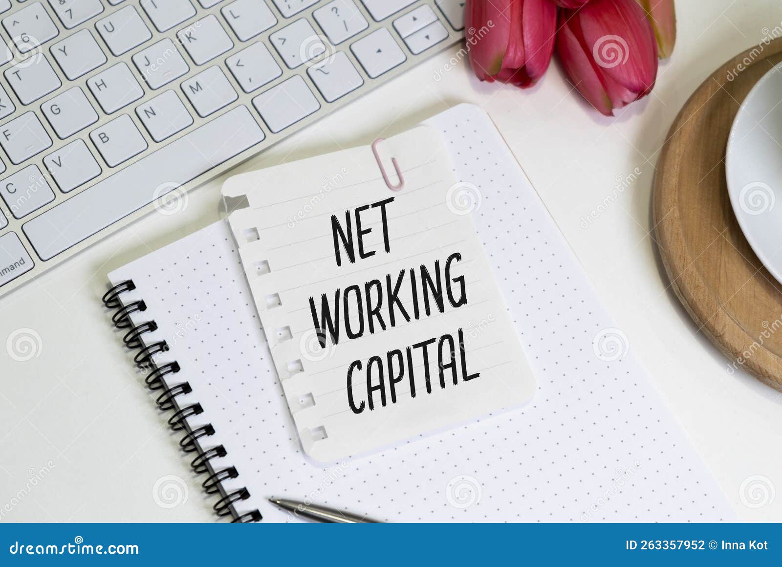 Net Working Capital Text on Notepad with Keyboard on Table. Stock Photo ...