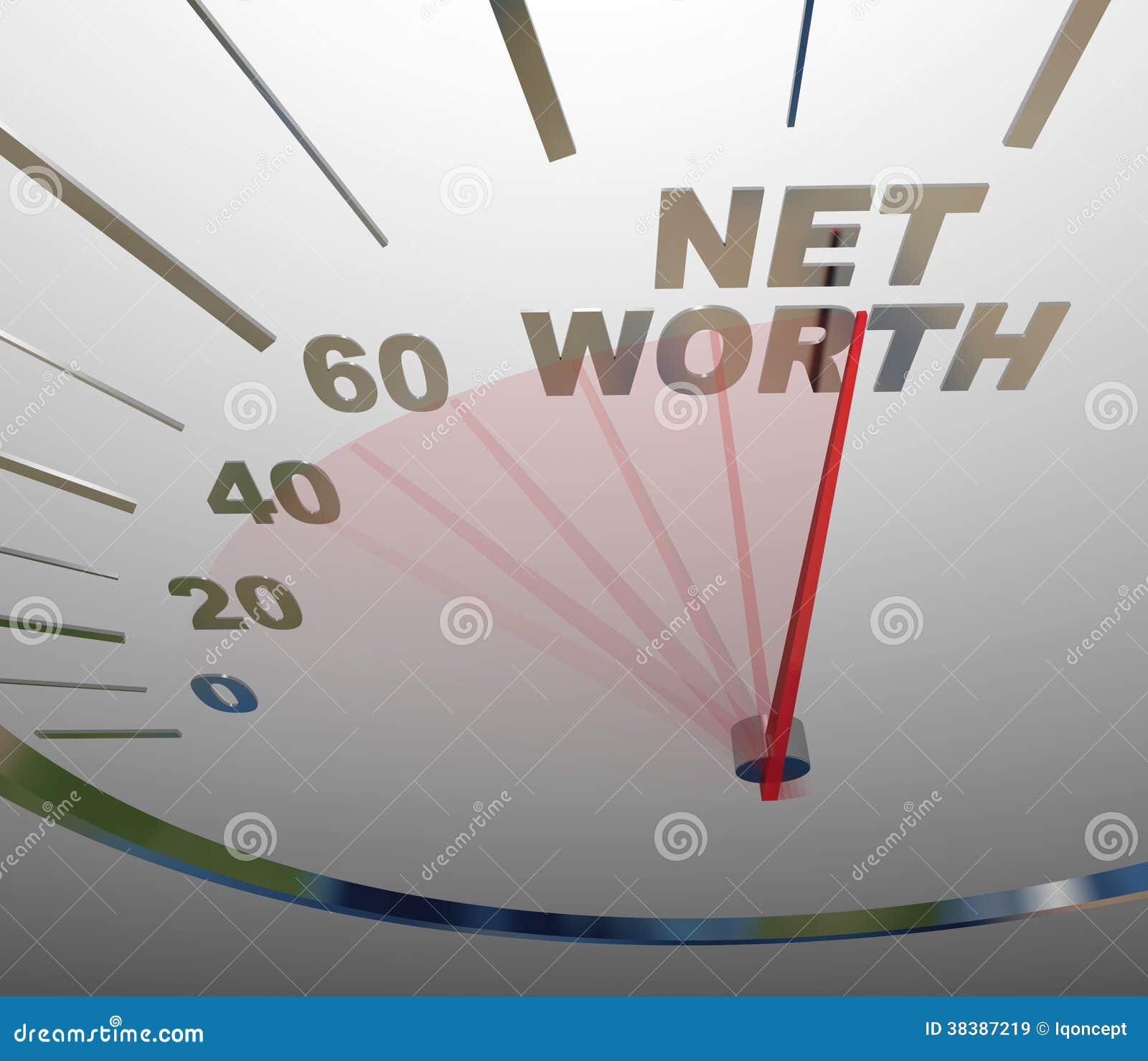 Net Worth Speedometer Rising Increasing Total Wealth Money Stock ...
