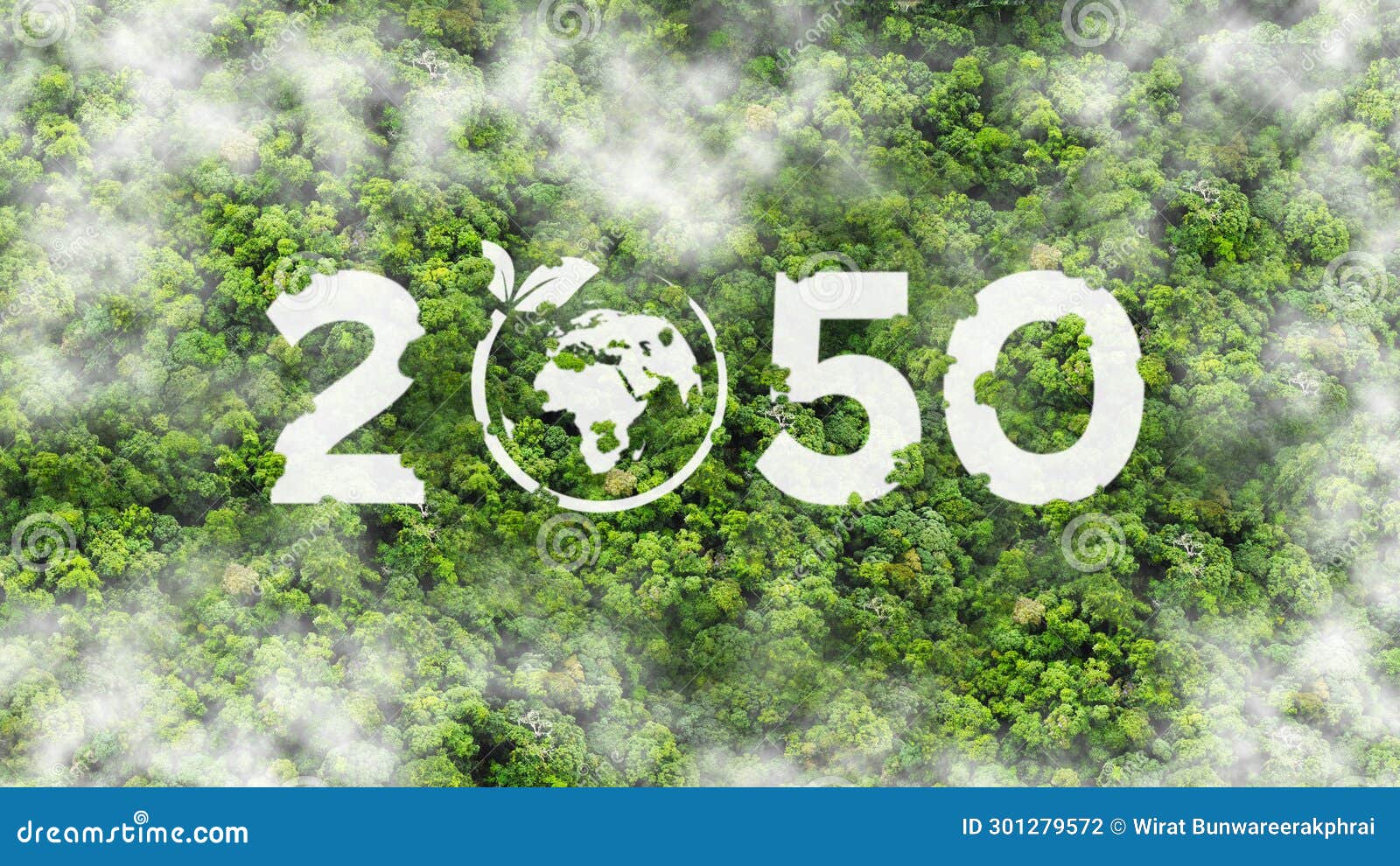 Net Zero by 2050. Carbon Neutral on Top View of Nature. Net Zero ...