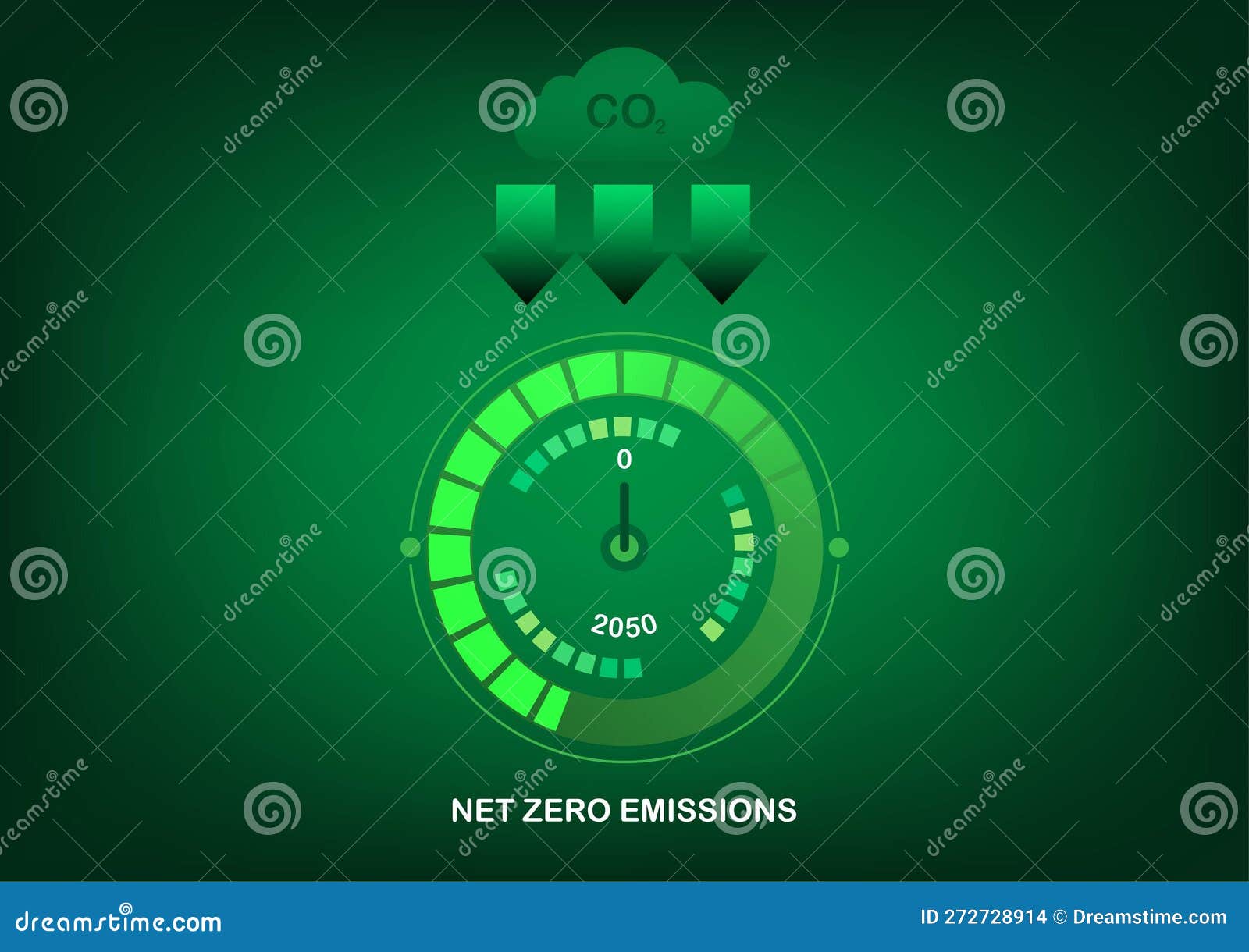 Net Zero Emission Policy by 2050 Stock Illustration - Illustration of ...