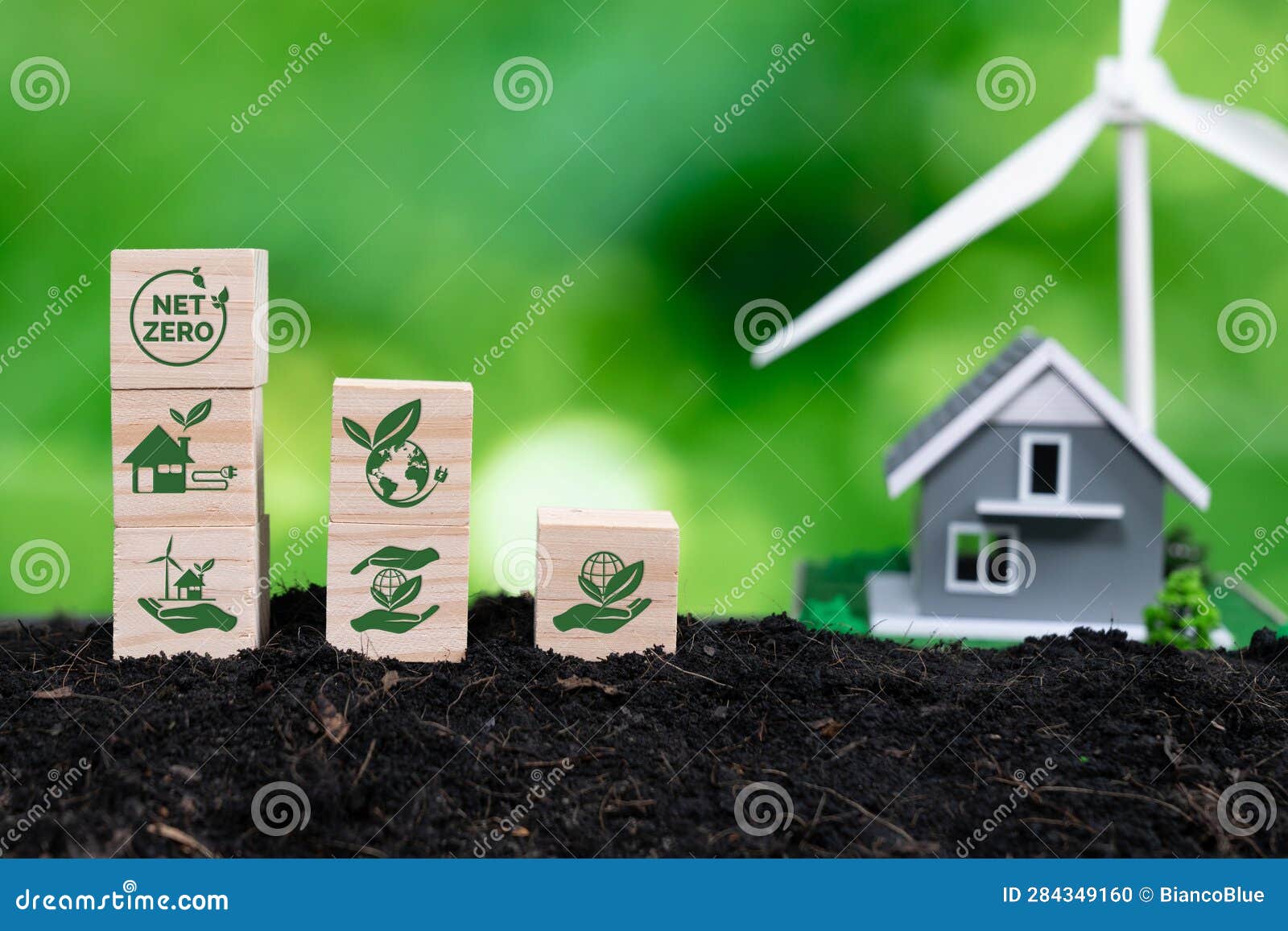 Net Zero Symbol Cube, Green Energy for Environmental Protection. Alter ...