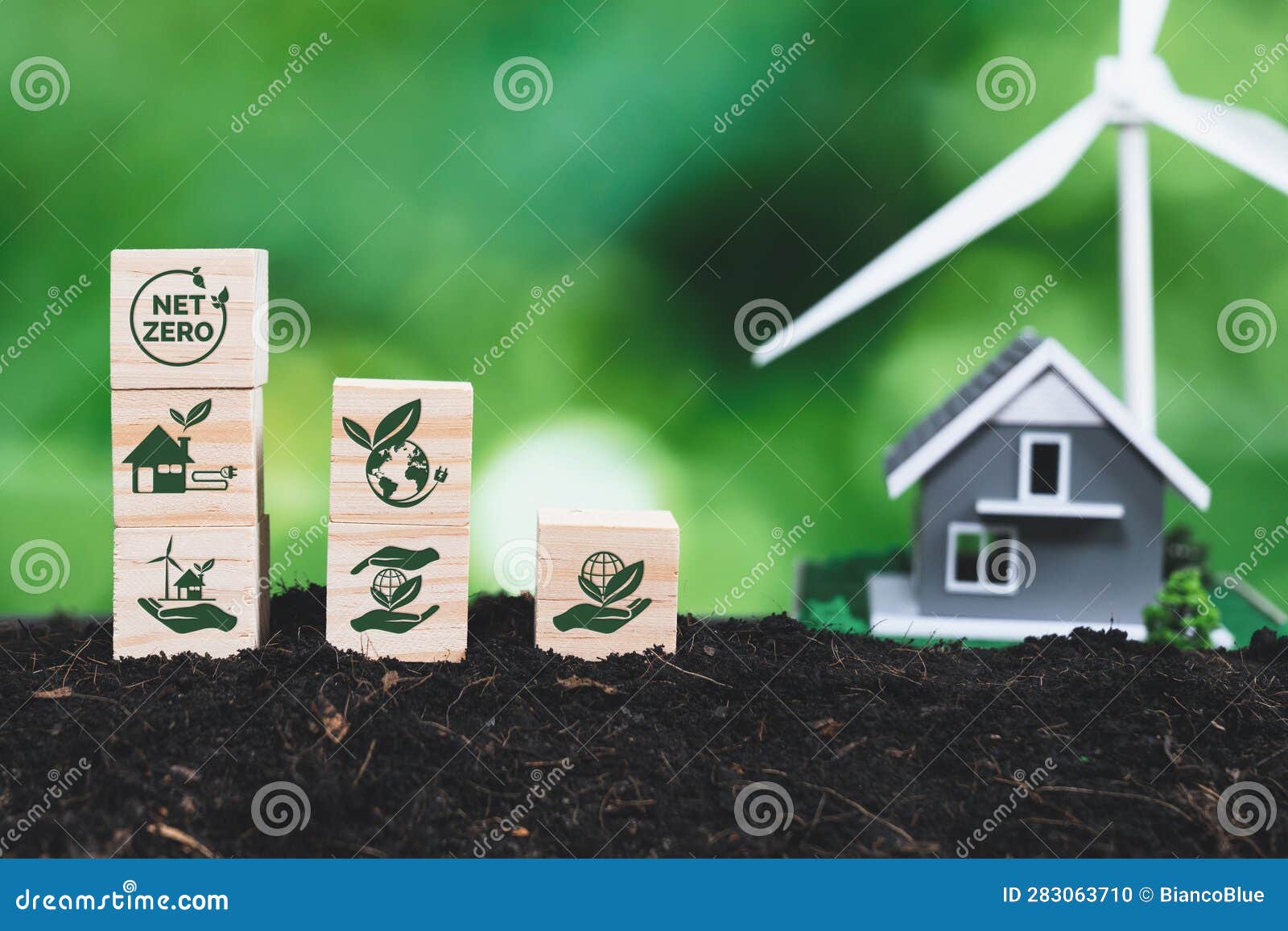 Net Zero Symbol Cube, Green Energy for Environmental Protection. Alter ...