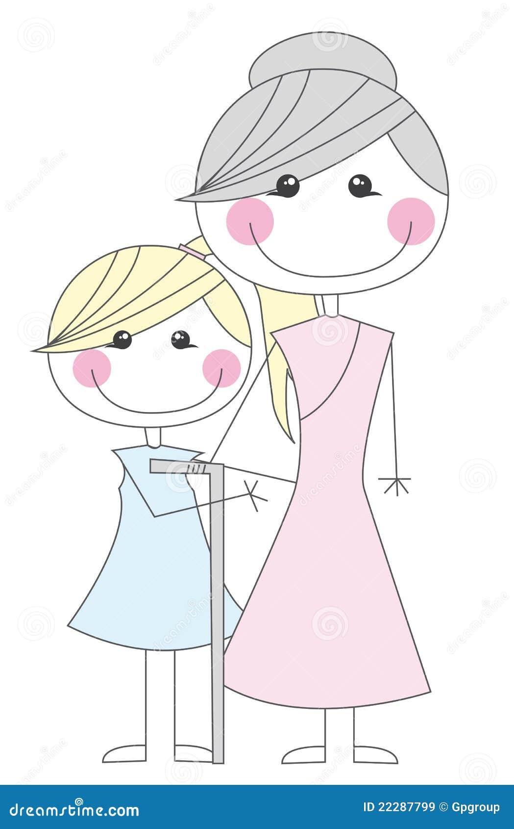 Neta e avó ilustração do vetor. Ilustração de idéia, leitura - 22287799