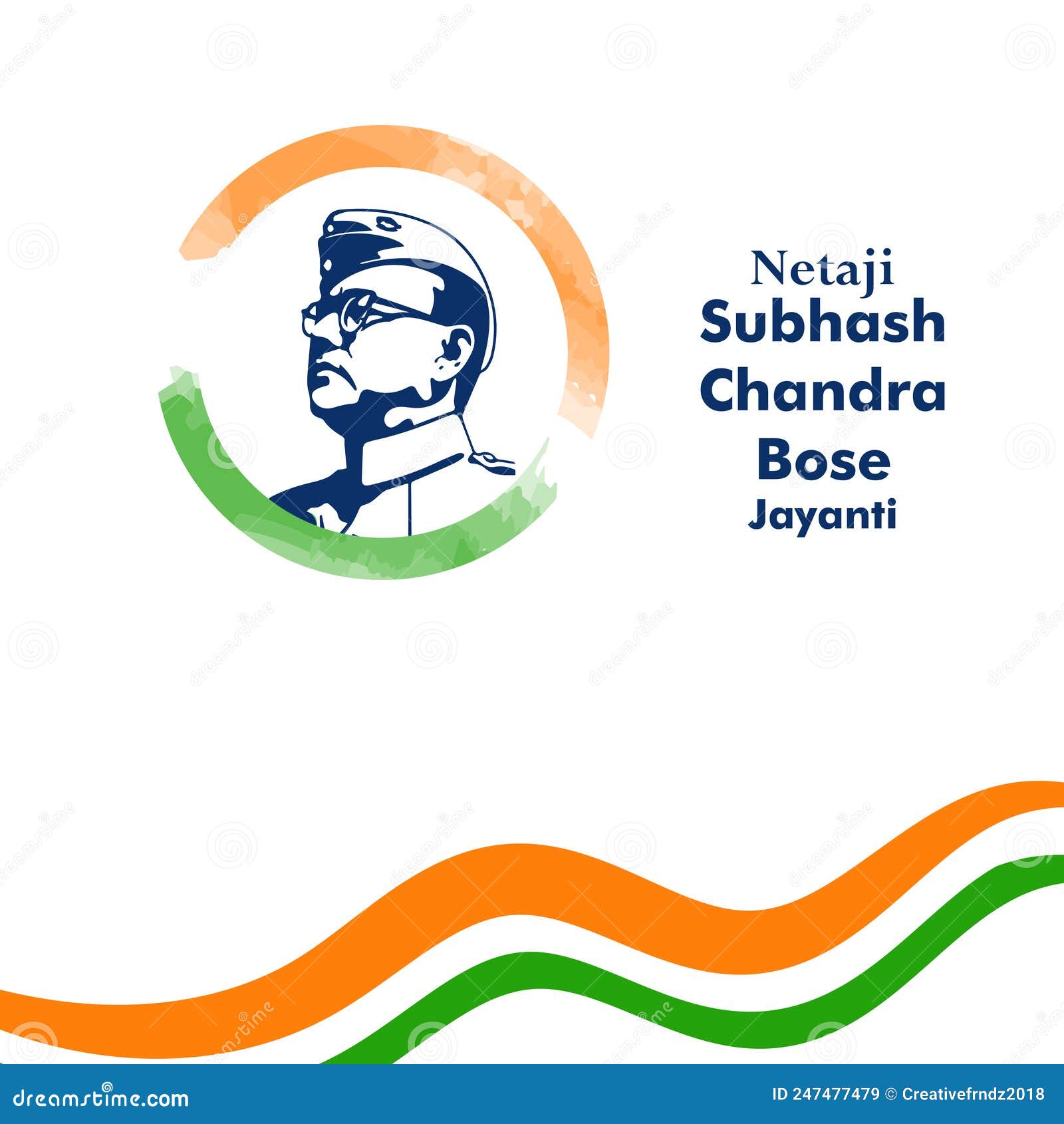 Neta Ji Subhash Chandra Bose Jayanti Ilustración del Vector ...