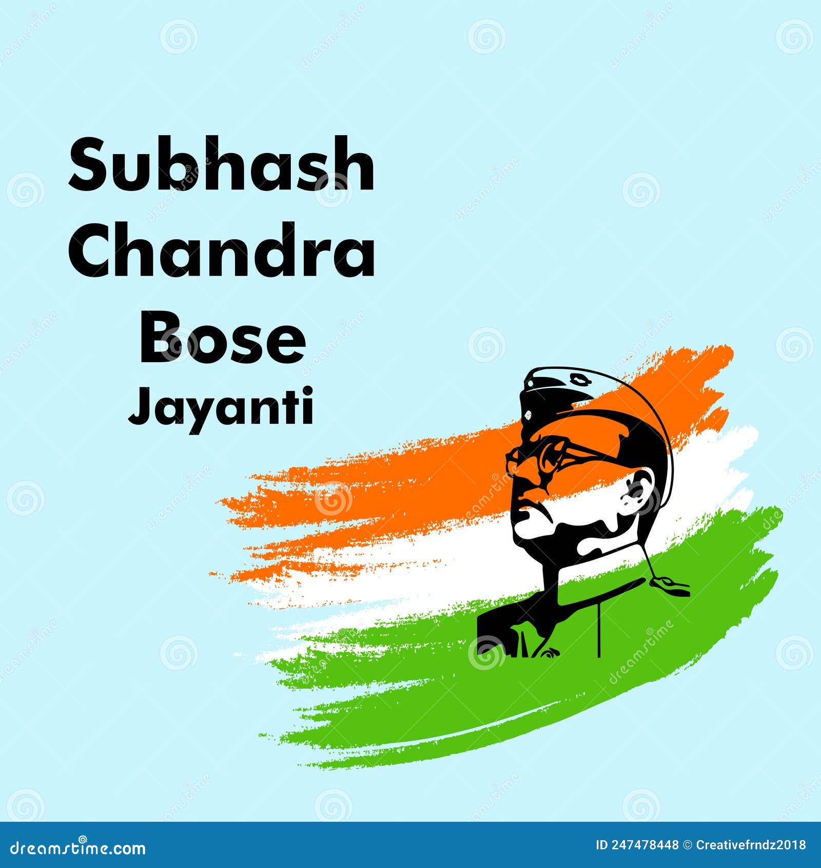 Neta Ji Subhash Chandra Bose Jayanti Ilustración del Vector ...