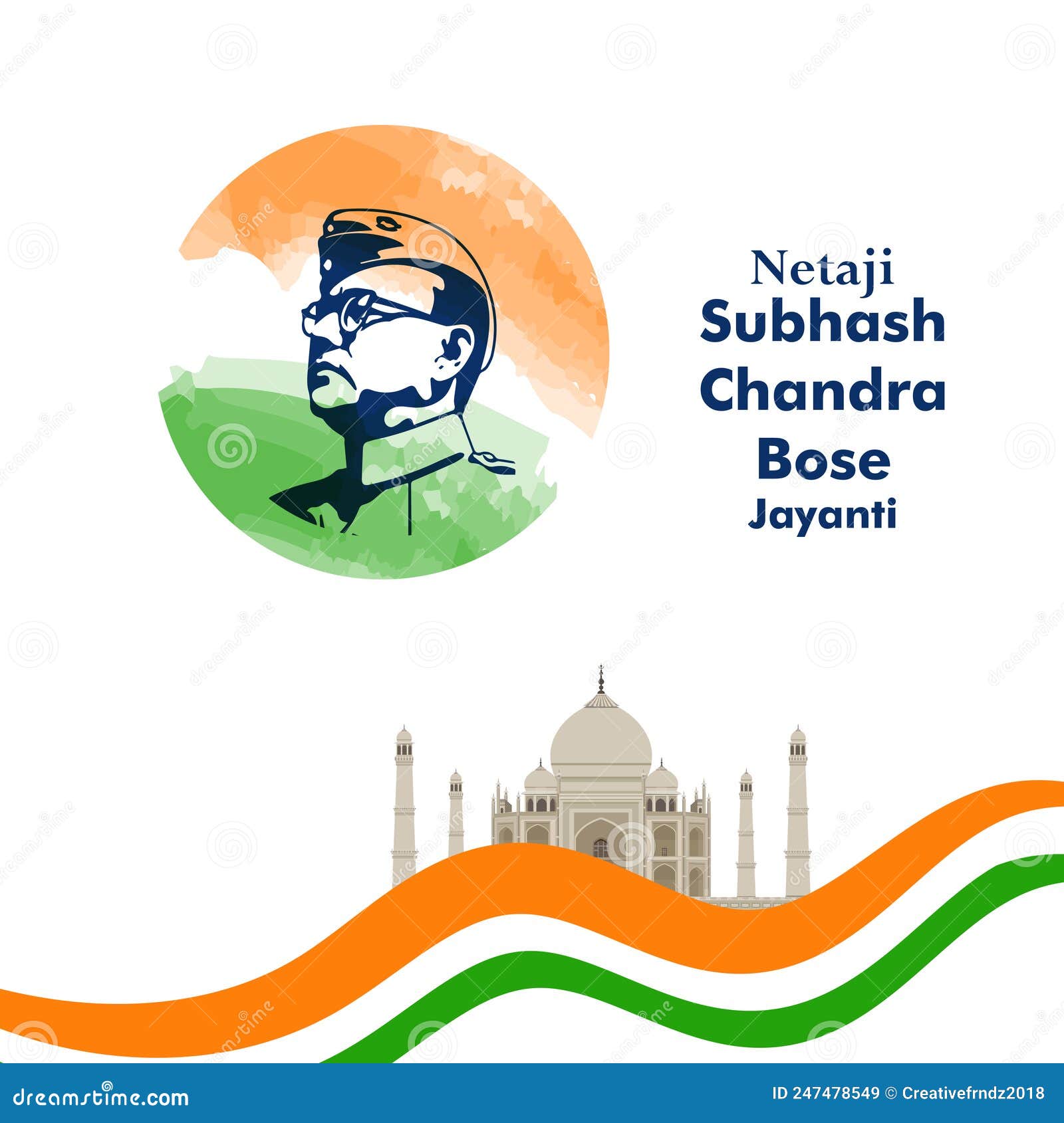 Neta Ji Subhash Chandra Bose Jayanti Ilustración del Vector ...