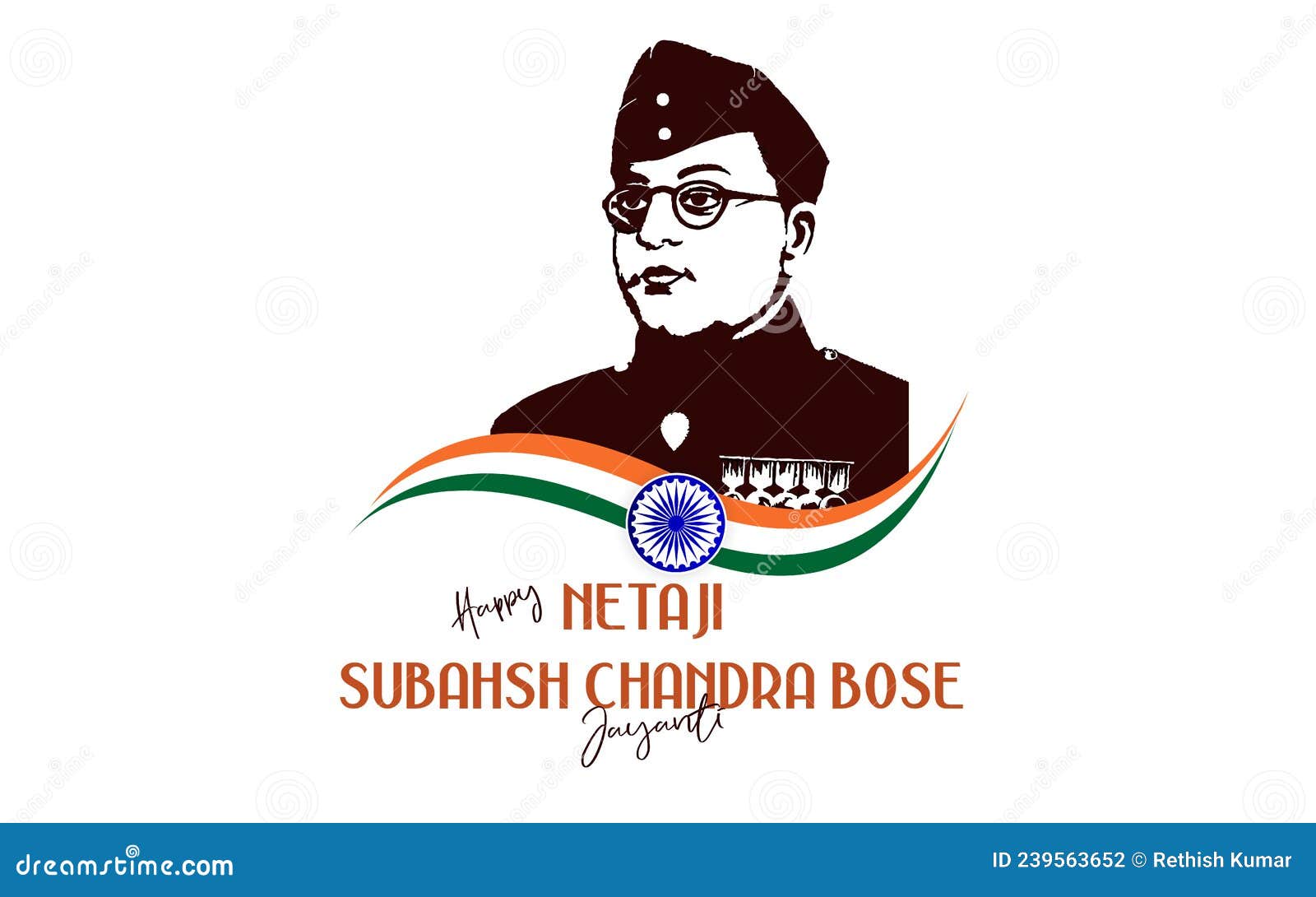 Netaji Subhash Chandra Bose Jayanti Banner Design Vector Illustration ...