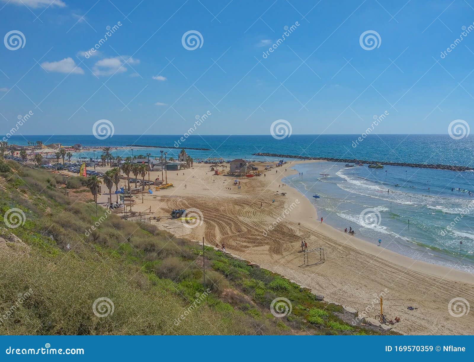 Netanya Beach on the Mediterranean Sea in Netanya, Israel Editorial ...