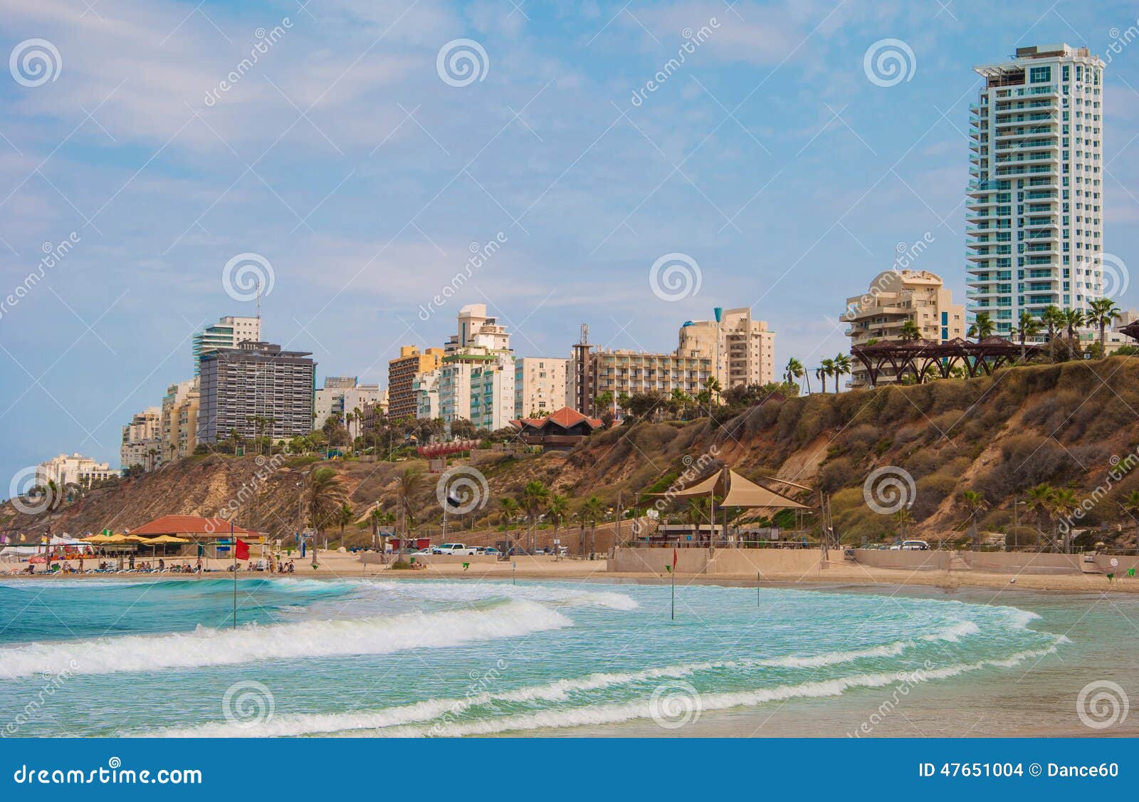 Netanya stock photo. Image of architecture, nature, beach - 47651004
