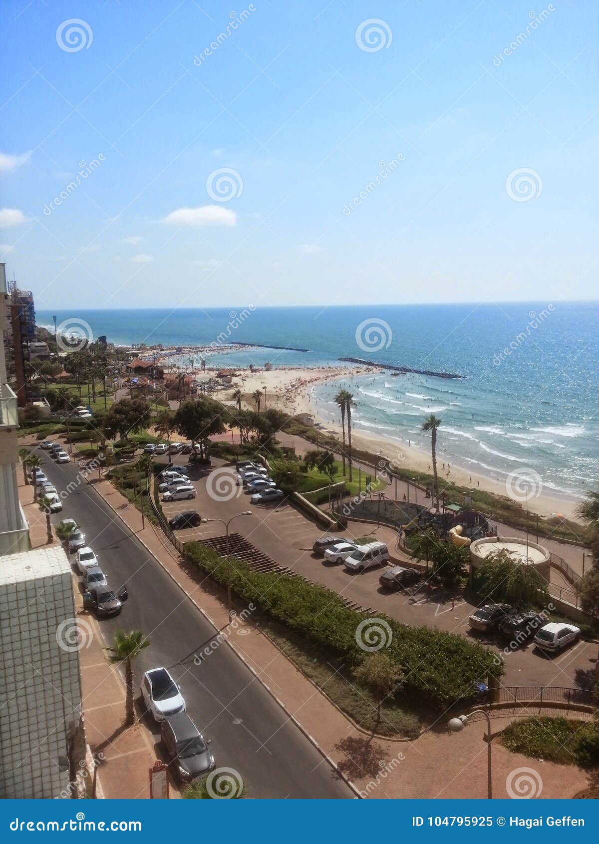 Netaya Beach stock image. Image of israeli, netaya, netanya - 104795925