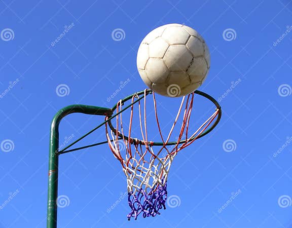 Netball basket and ball stock image. Image of goals, score - 987835