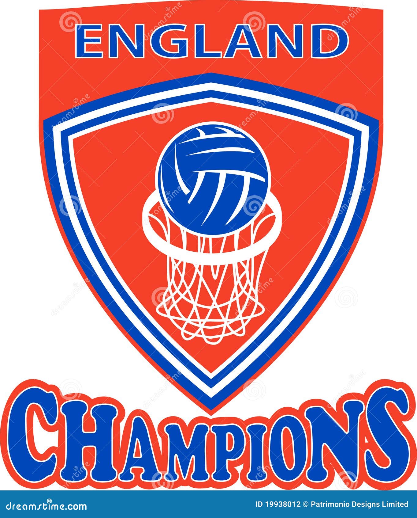 Netball champions England stock illustration. Illustration of english ...