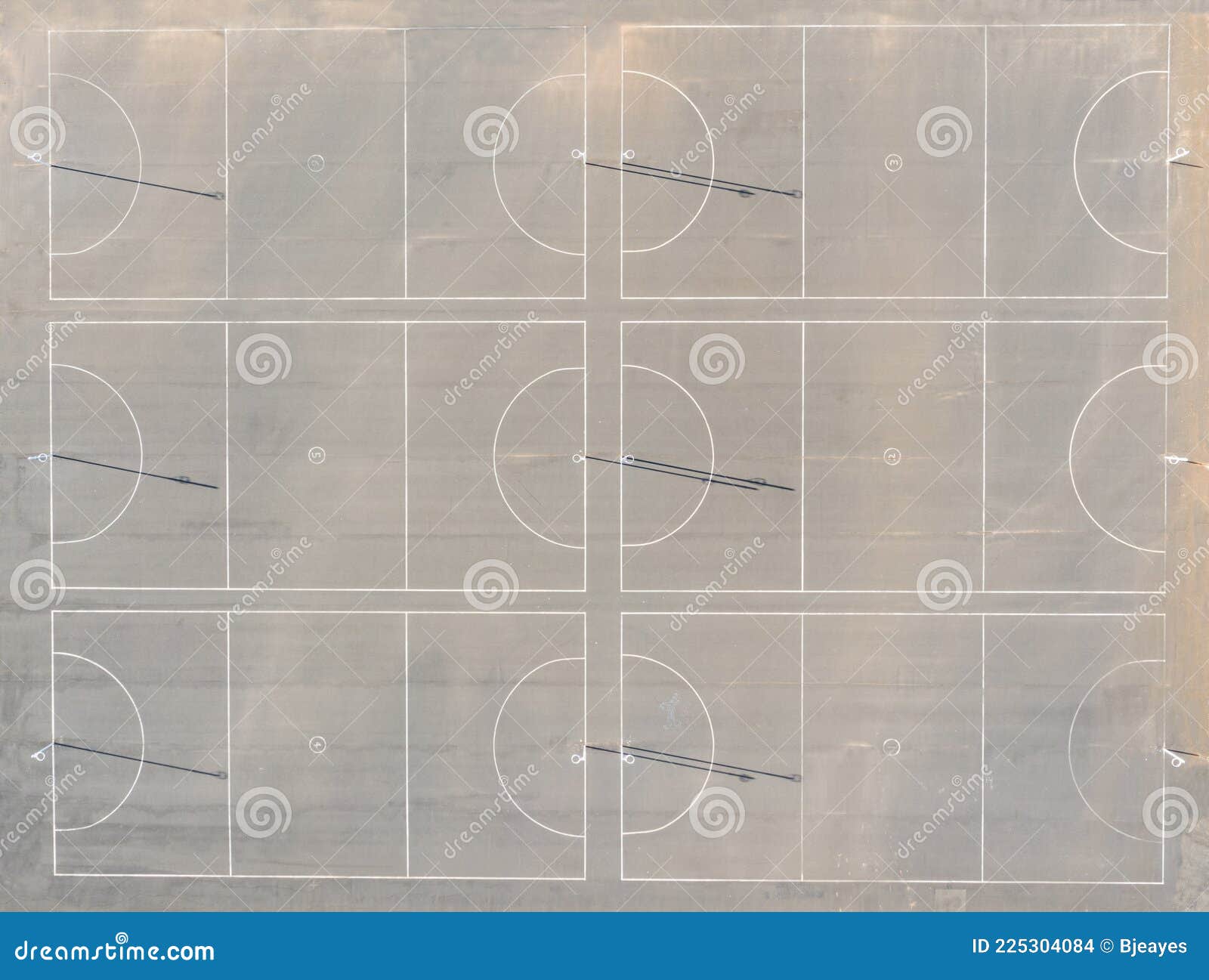Netball Courts - Top Down Aerial View Stock Photo - Image of outdoors ...