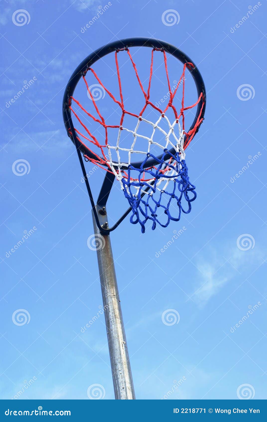 Netball Net Against Blue Sky Stock Image - Image of sports, ancilliary ...