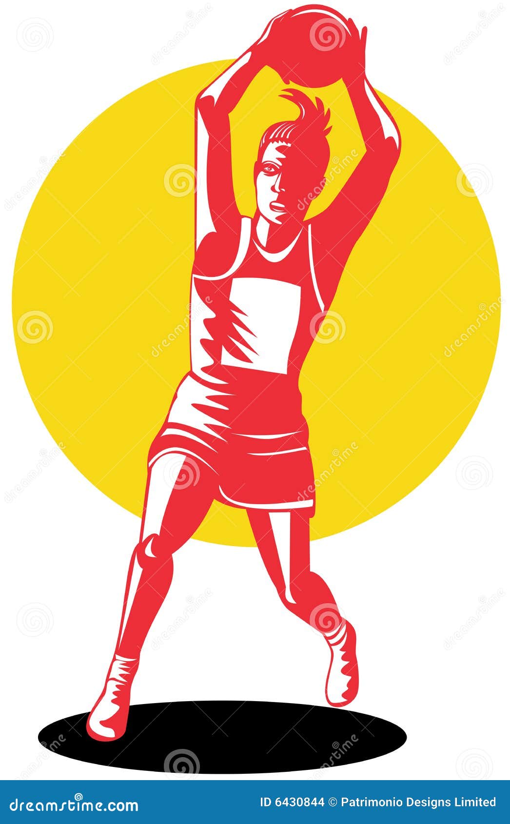 Netball player stock illustration. Illustration of sport - 6430844