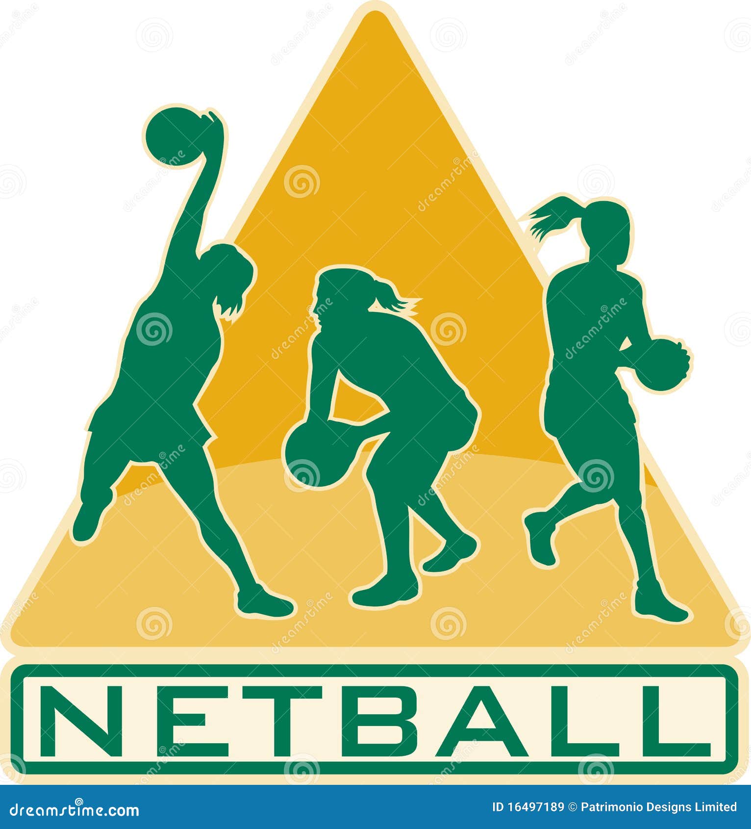 Netball Player Catching And Passing Ball Retro Black And White Cartoon ...
