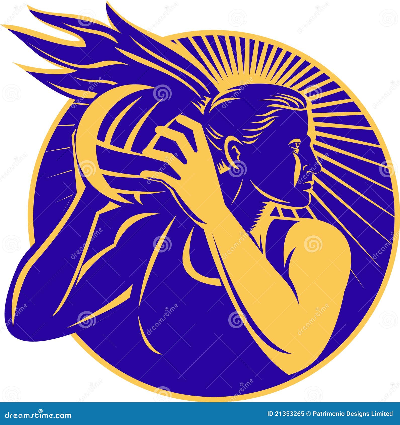 Netball Player Shooting And Blocking The Ball Continuous Line Drawing ...